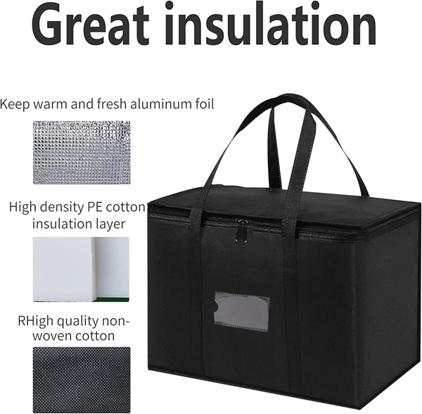 Insulated Food Delivery Bag Cooler Bags Insulated for Travel Pizza ...